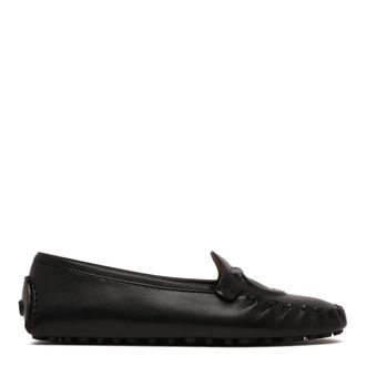 Ferragamo Leder Driving Loafers - - Shoes - Damen - Schwarzk - 38 1/2 EU