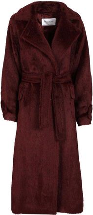 Max Mara Langer Mantel - Dunkelrot