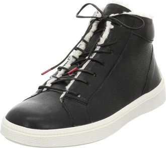 Think Think TURNA Damen pflanzlich gegerbte nachhaltige Halbschuhe, SCHWARZ 0000, 35.5 EU