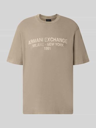 A|X Armani Exchange Relaxed Fit T-Shirt aus reiner Baumwolle mit Logo-Print