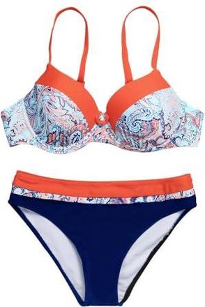 Generic Ensemble bikini sexy et élégant - Deux pièces - Triangle - Col en V - Maillot de bain push-up - Maillot de bain ventre plat - Haut de bikini - Avec re