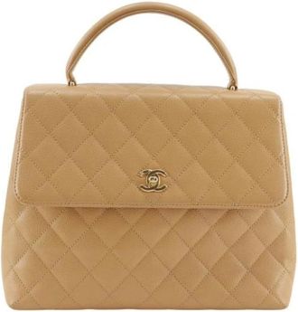 Chanel Pre-owned Matelasse Caviar Skin Handbag - Femme - Pre-owned - Beige - Taille: ONE Size