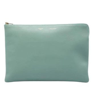 Celine Pre-owned Vintage Leder Clutch - - Pre-owned - Damen - Gr&uuml;n - ONE SIZE