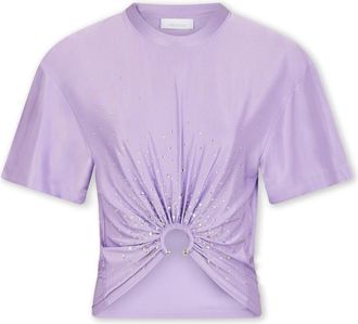 Paco Rabanne Femme, Tops, Violet, Taille: 40 FR Tee-Shirt Piercing en Jersey