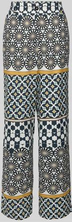 Marc O'Polo Loose Fit Leinenhose mit Allover-Muster