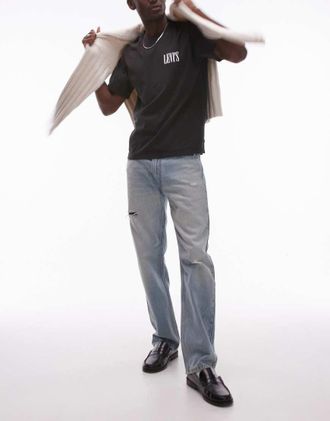 Levi's 555 - Jean droit décontracté - Bleu clair délavé