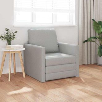 vidaXL Canap&eacute;-lit avec coussin Gris nuage 74 x 77 x 81 cm tissu Vidaxl