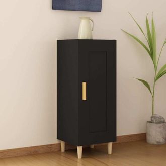 vidaXL Sideboard Schwarz 34,5x34x90 cm Holzwerkstoff Vidaxl