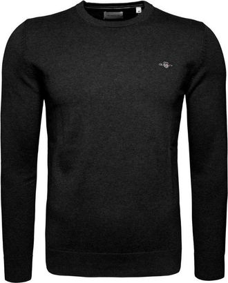 GANT Rundhalspullover Classic Cotton C-Neck Herren Hoodie, Sweatshirt, Pulli, Strickpullover, Hoody