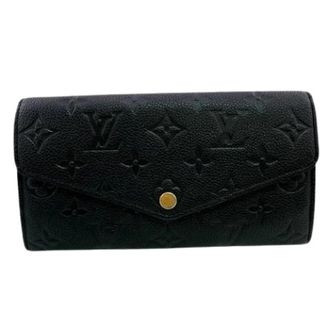 Louis Vuitton Portefeuille long pr&eacute;-poss&eacute;d&eacute; Monogram Empreinte (pliant) - Femme - Pre-owned - Noir - Taille: ONE Size