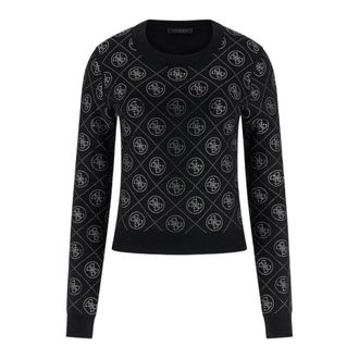 Guess 4G Rhinestones Sweater - - Knitwear - Damen - Schwarzk - L