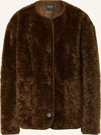 HUGO BOSS Kunstfell-Jacke Cody braun