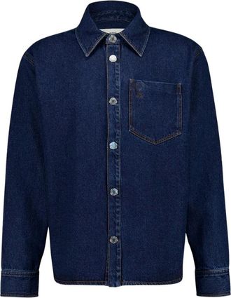 Ami Homme, Vestes, Bleu, Taille: XL Ami de Coeur Denim Overshirt