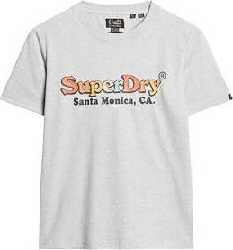 Superdry Rainbow Logo Relaxed T Shirt C3-Basic Printed T.Shirt (W), Manteau pour Femme, 40