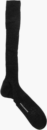 Dsquared2 Argyle Motif Ribbed Socks Embellished with Rhinestones size 44-45