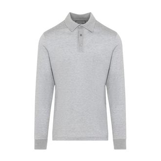 Canali Polo LS - Homme - Tops - Gris - Taille: M