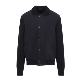 Brioni Blouson mit Hemdkragen - - Jackets - Herren - Blau - XL