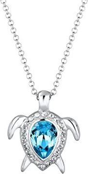 Elli Femme Tortue de Mer avec Cristal en Argent Sterling (925/1000)