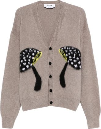Msgm cardigan à ornements champignon - Tons neutres