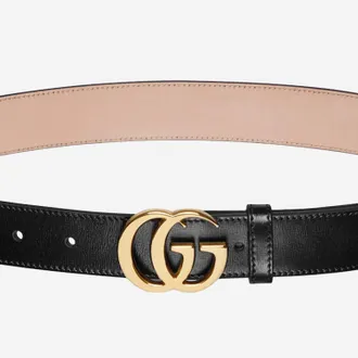 Gucci Mens Leather Belt Black
