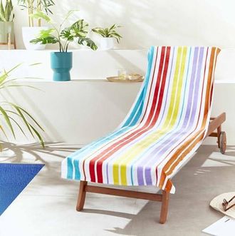 Catherine Lansfield Rainbow Stripe Lounge Paar STRANDTÜCHER 76X200+20