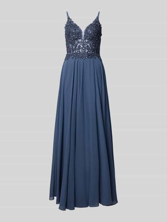 Mascara Abendkleid mit Pailletten- und Ziersteinbesatz