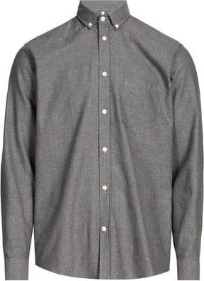 Au Printemps Paris Baumwoll rechts Hemd - grau