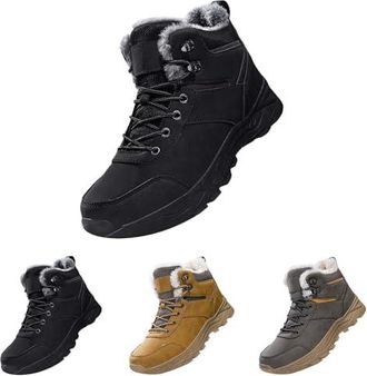 Generic Chaussures de randonn&eacute;e pour homme avec doublure en fourrure - Chaudes - R&eacute;sistantes &agrave; leau - L&eacute;g&egrave;res et antid&eacute;rapantes - Chaussures confortables pour