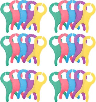 BESTONZON 40 St&uuml;ck Gro&szlig;e Fischf&ouml;rmige Garnspulen aus Kunststoff Bunte Fadenwickler f&uuml;r Kreuzstich Handarbeit und Strickzubeh&ouml;r