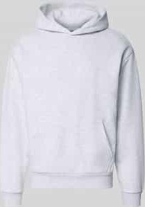 Review Relaxed Fit Hoodie aus Baumwoll-Mix mit Label-Detail