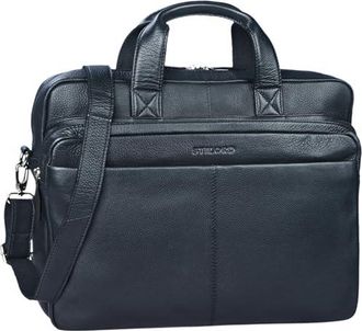 STILORD Verus Serviette pour Hommes Femmes 15,6 Pouces en Cuir Porte-Documents pour Classeur A4 Sac daffaires pour PC Portable Cartable, Couleur:Noir