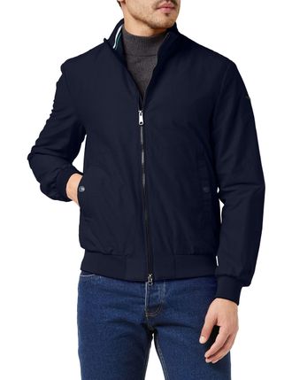 Geox Herren M Vincit Bomber JKT I Bomberjacke, Blau (Blue Nights F4386), 52