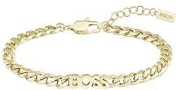 BOSS Jewelry Bracelet ou Collier pour Femme Collection Kassy for Her en acier inoxydable avec placage ionique Or jaune,Bracelet