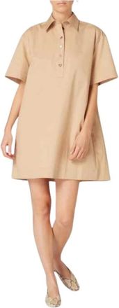 Paul Smith Femme, Robes, Beige, Taille: 40 FR Robe Chemise Courte avec Plis au Dos