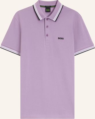 HUGO BOSS Piqu&eacute;-Poloshirt Paddy Curved Regular Fit lila