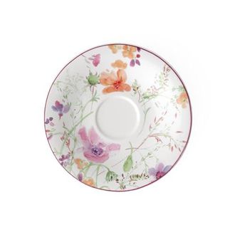 Villeroy & Boch Soucoupe à Café Mariefleur Basic, Belle Soucoupe au Décor Floral Enjoué en Porcelaine Premium, Compatible Lave-Vaisselle, 16 cm