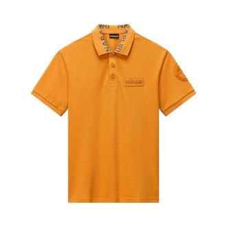 Napapijri Polo-Shirt mit Kurzen &Auml;rmeln - - Tops - Herren - Orange - L