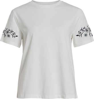 Vila Visybil Flower O-Neck S/S T-Shirt