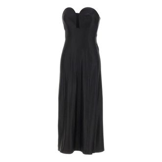 Paco Rabanne Strukturiertes- herzf&ouml;rmiges Bustier-Midikleid - - Dresses - Damen - Schwarzk - M
