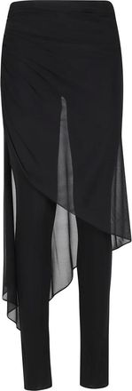 Giuseppe Di Morabito Femme, Pantalons, Noir, Taille: 36 FR Pantalon Fluide Drap&eacute; et Fronc&eacute;