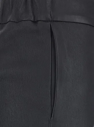 Arma Womens Leather Lucia Pants Black Trousers