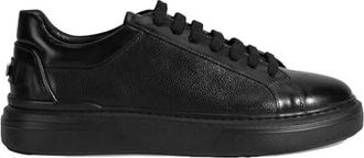 Desa Chaussures &agrave; Lacets d&eacute;contract&eacute;es Man - Tige en Cuir, Bout Rond, Semelle Plate synth&eacute;tique, Respirantes | Noir - 41