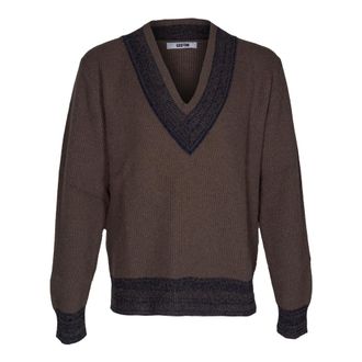 Mauro Grifoni Homme, Pulls, Vert, Taille: XL V-neck Tricots
