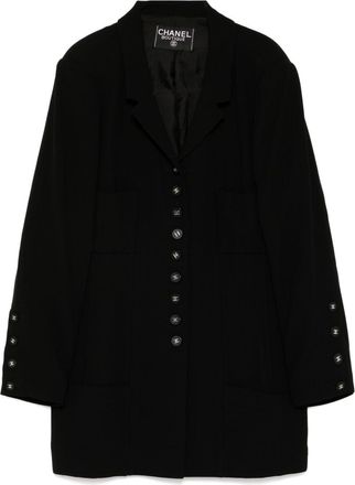 Chanel 1990-2000 einreihiger Blazer - Schwarz