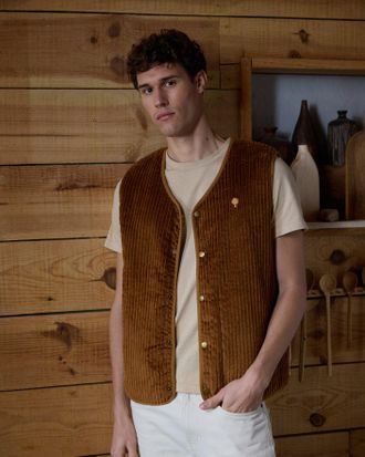 Faguo Veste sans manches coton camel