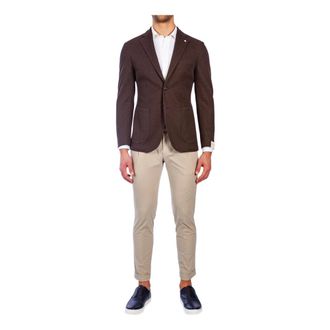 L.B.M. 1911 L.b.m. 1911, Homme, Vestes, Brun, Taille: 4XL 2817/95880/02 Veste Tricot&eacute;e