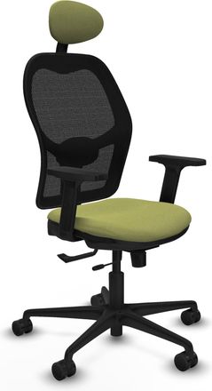 Piqueras y Crespo Jorquera Stuhl f&uuml;r die Arbeit zu Hause mit 2D-Armen, h&ouml;henverstellbarer Lendenwirbelst&uuml;tze und festem Kopfteil, ausgestattet mit Syncro/Traslack und i
