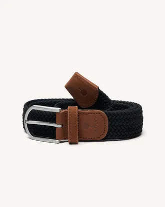 Faguo Ceinture tress&eacute;e noir et marron