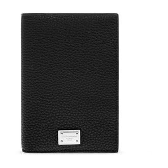 Dolce & Gabbana Porte-passeport en cuir de veau - Homme - Accessoires - Noir - Taille: ONE Size