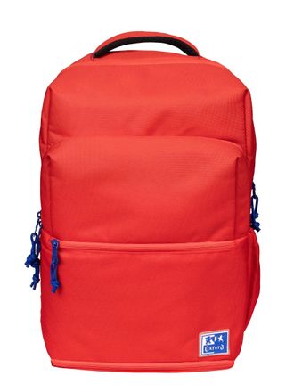 Oxford 1960 B-Out Unisex-Schulrucksack, 30 l, 42 cm, gepolsterte Laptoptasche, Kühltasche, recyceltes Polyester, RPET, Rot, rot, 42x30x15cm, Casual